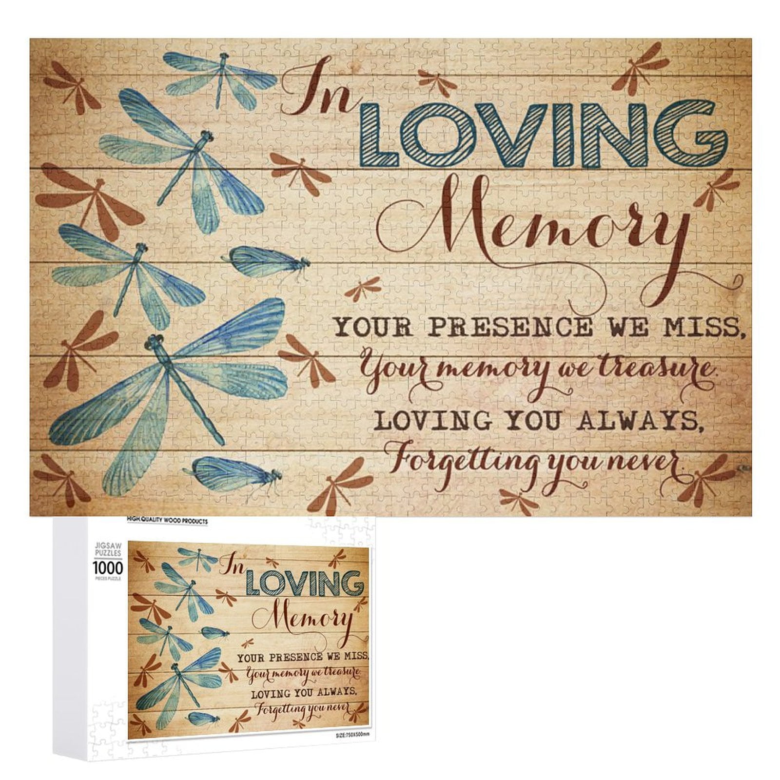 Dragonfly 1000 Piece Jigsaw Puzzle for Adults - In Loving Memory Your ...