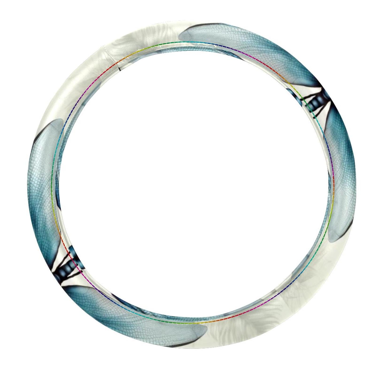 Dragonfly 14.5 Inch Printing PVC Leather Car Wheel Covers Steering ...