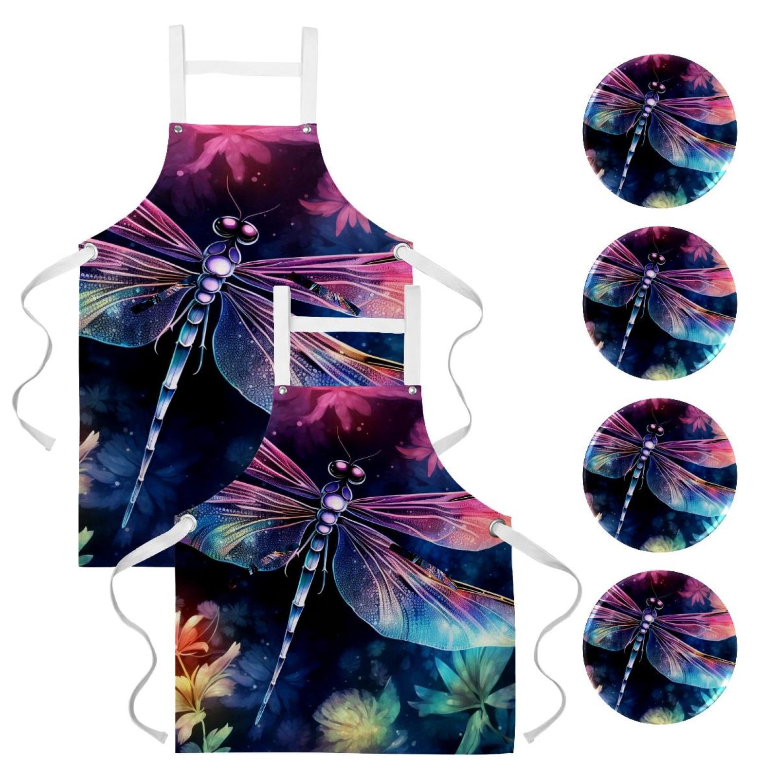 Dragonfly 2 Pack Waterproof Apron with Pockets and Badge - Button Sets ...