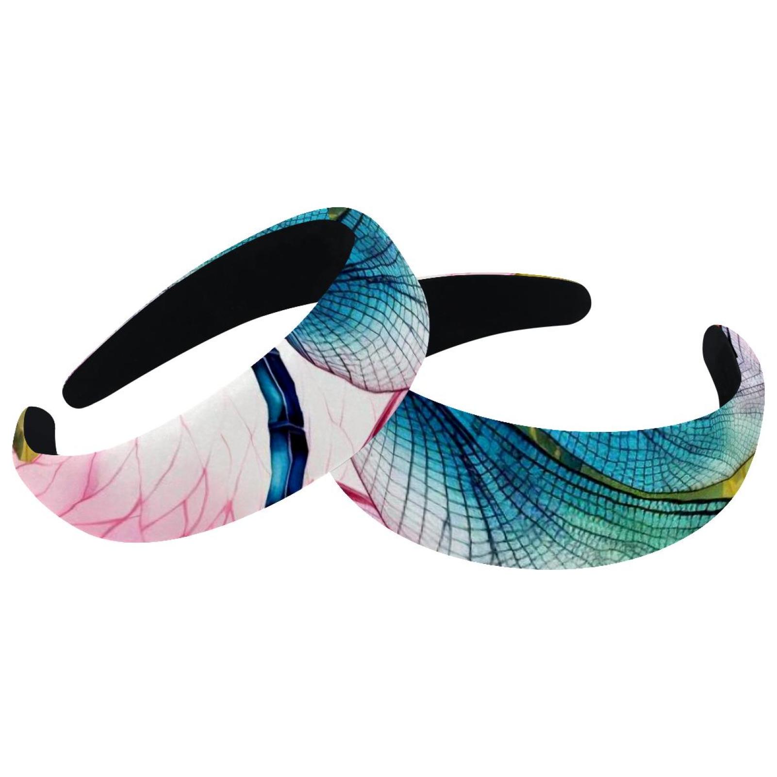 Dragonfly 2 Pcs Soft Wide Headbands Printed Accessories for Women and ...
