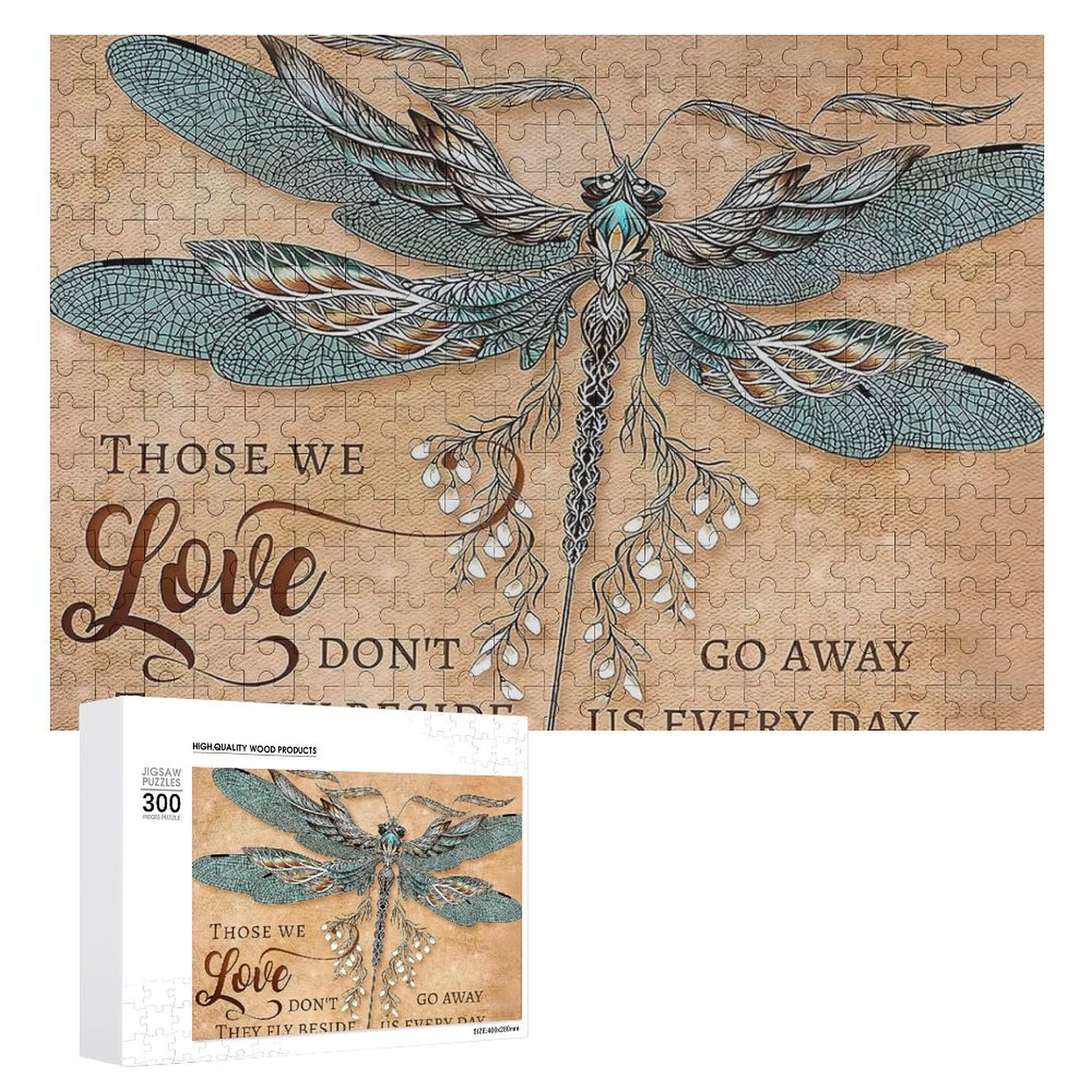 Dragonfly 300 Piece Jigsaw Puzzles for Adults - Those We Love Don't Go ...