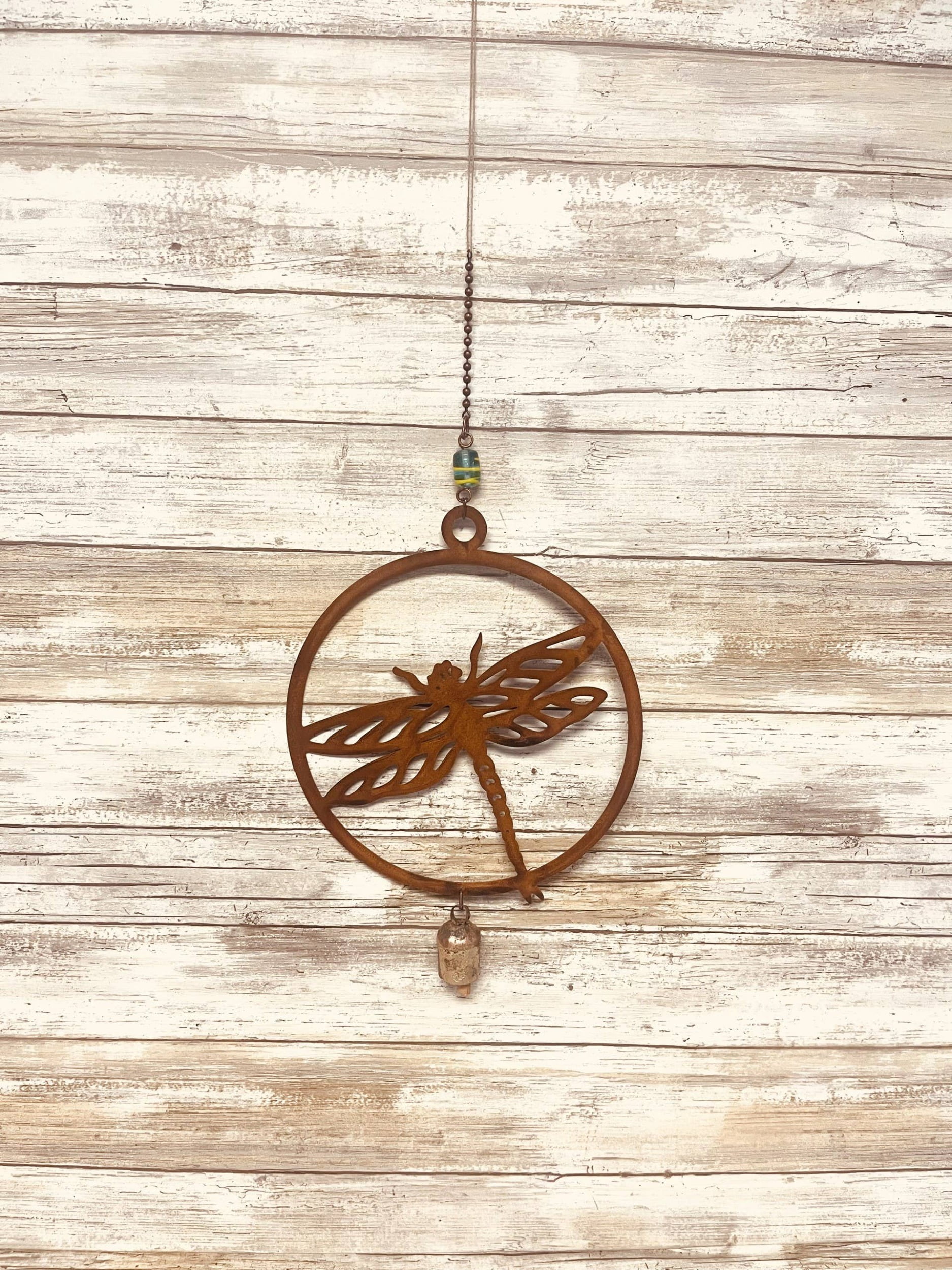 Dragonfly 8 inch Rustic Garden Bell Chime Southwest Gift - Walmart.com