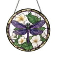 Dragonfly Acrylic Stained Glass Style Suncatcher – Colorful Window ...