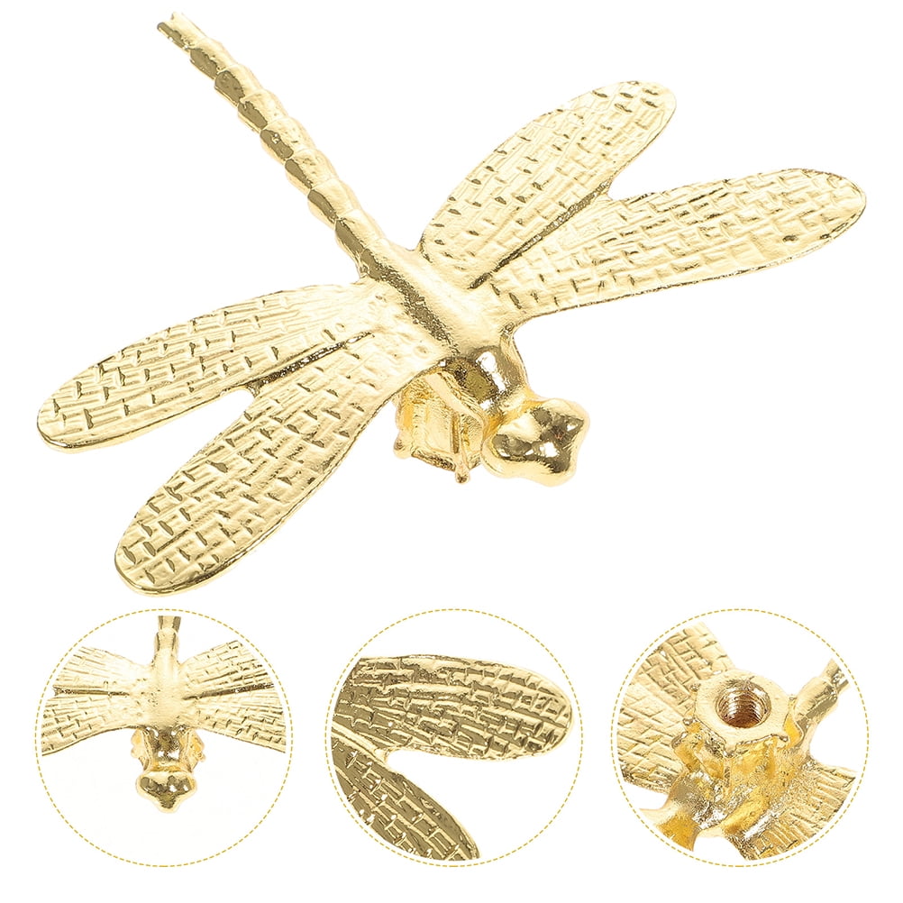 Dragonfly Birthday Party Decorations,Gold Dragonfly Sculpture Solid Metal Insect Ornament Mini ...