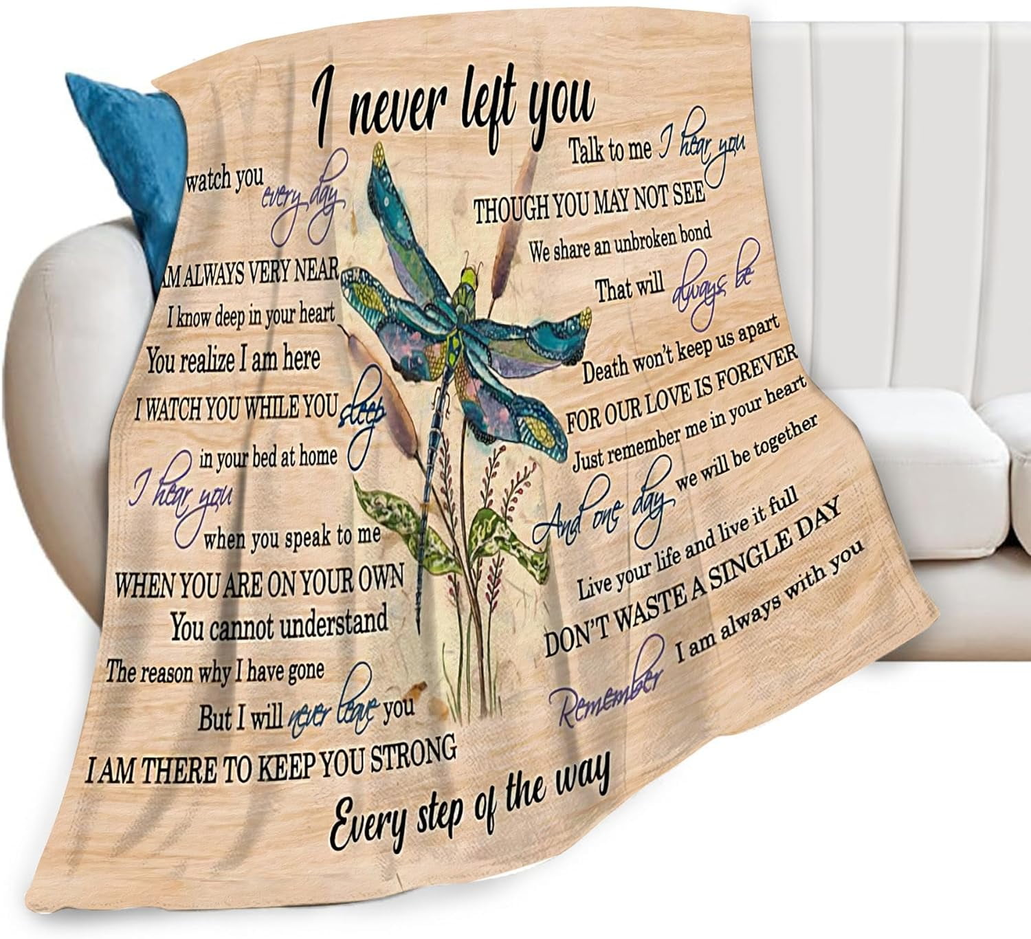 Dragonfly Blanket Memorial Sympathy Gifts for Girls Women Loved One I ...