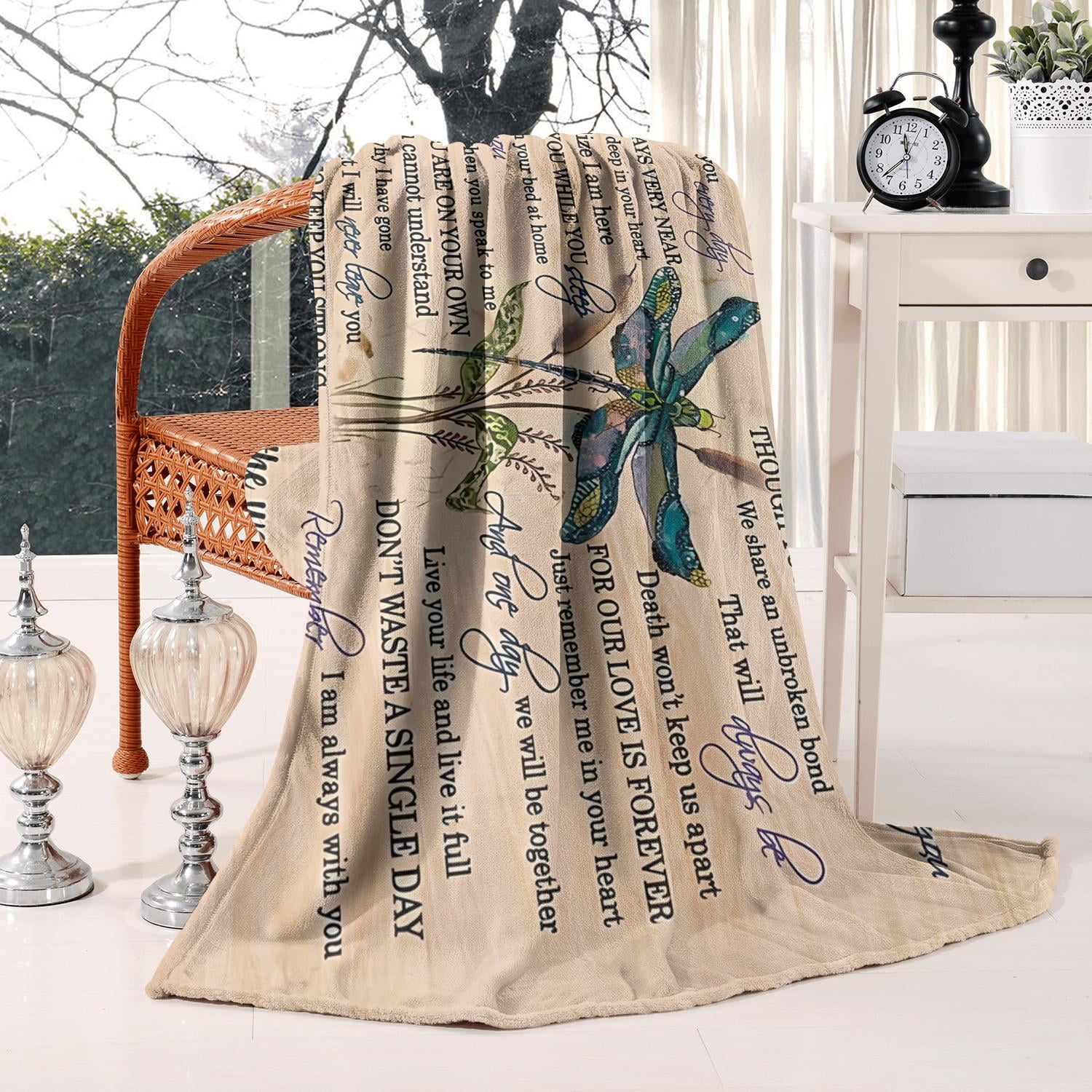 Dragonfly Blanket Memorial Sympathy Gifts for Girls Women Loved One I ...