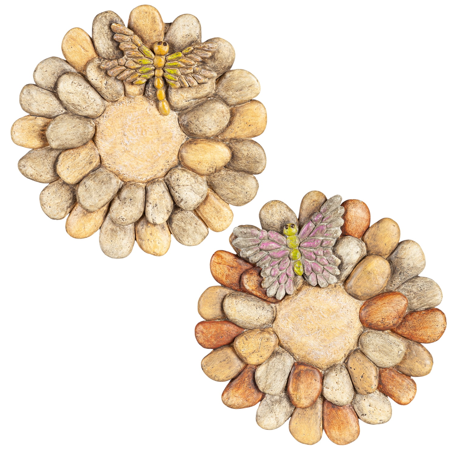 Dragonfly & Butterfly Rock Garden Stones , 2 Asst - Walmart.com