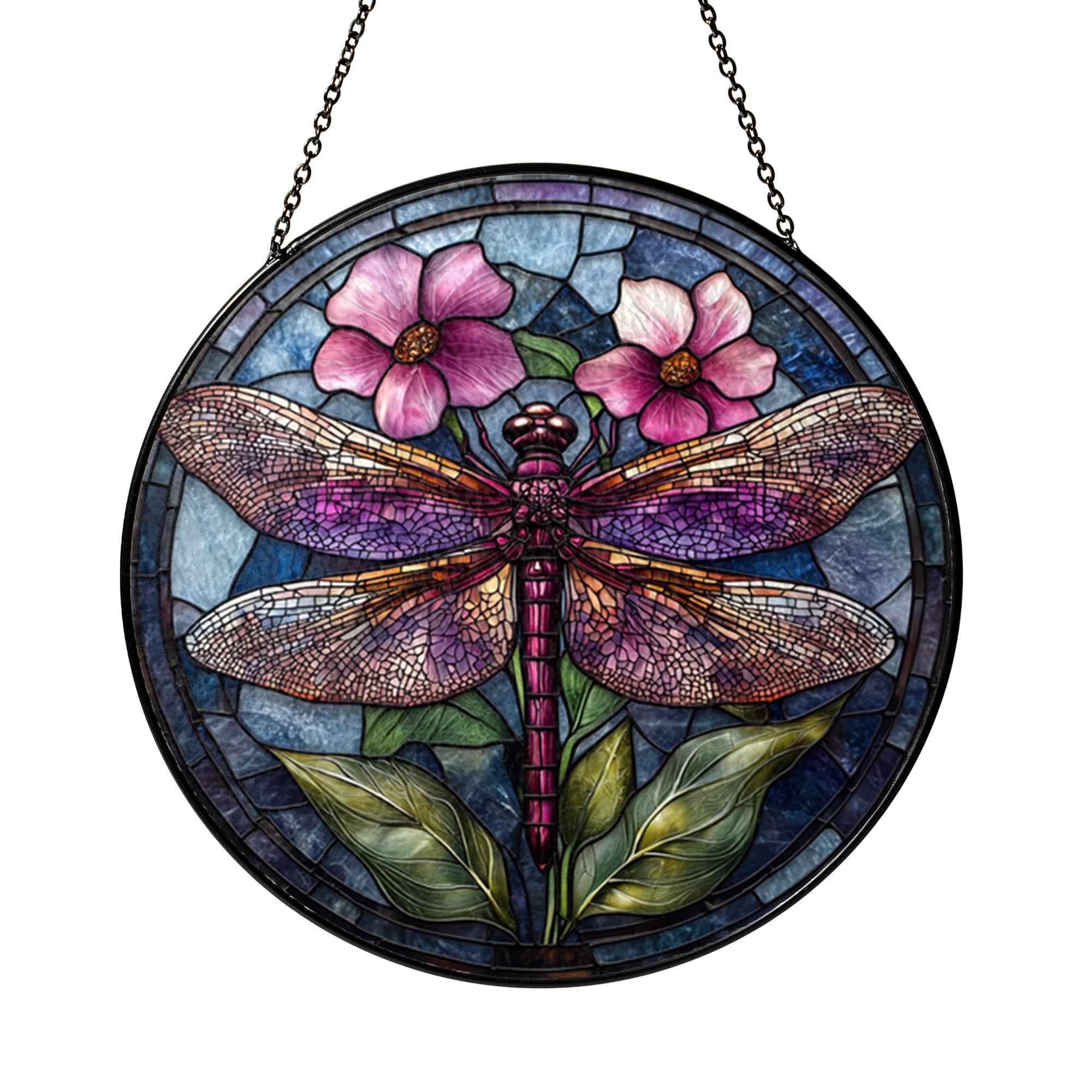 Dragonfly Ceramic Stained Glass Ornament – Decorative Holiday Window ...