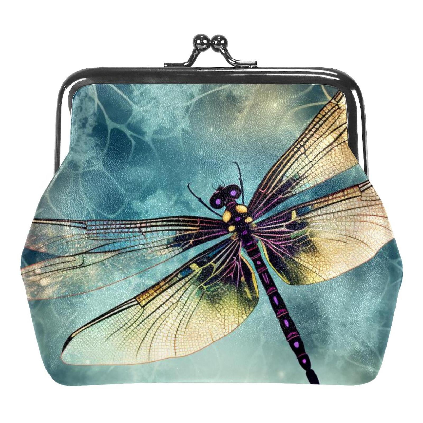 Dragonfly Coin Purse Kiss Lock Change Purse Vintage Trinkets Pouch ...