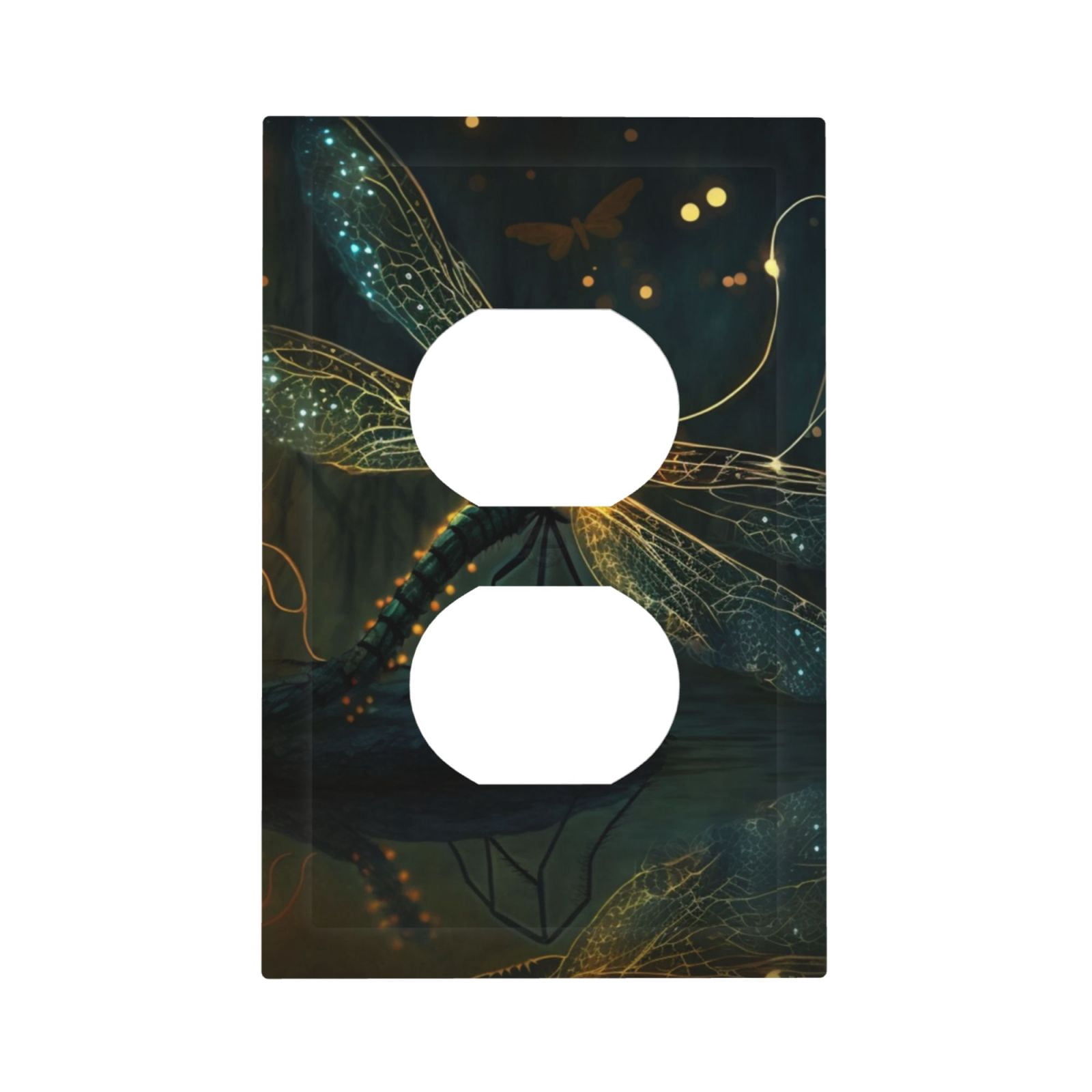 Dragonfly Dance Fireflies Art Duplex Wall Plate 1 Gang Decorative ...