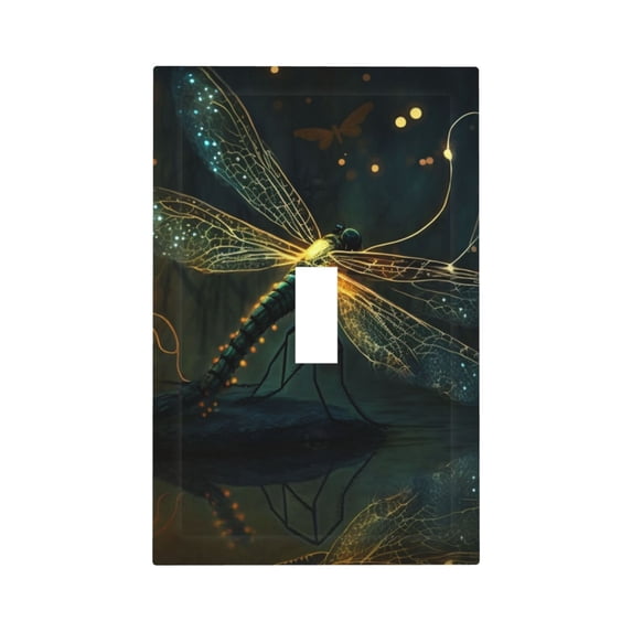 Dragonfly Dance Fireflies Art Single Toggle Wall Plate 1 Gang ...