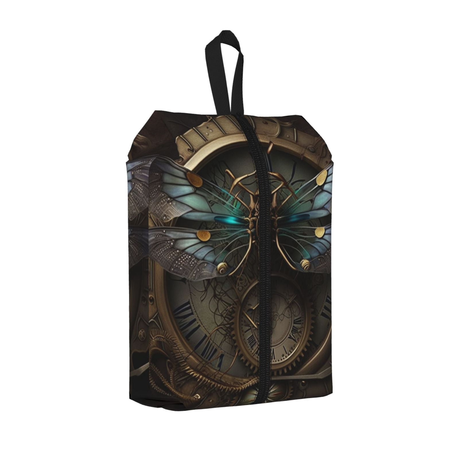 Dragonfly Dials Steampunk Art 1 PC Portable Travel Shoe Organizer Bag ...