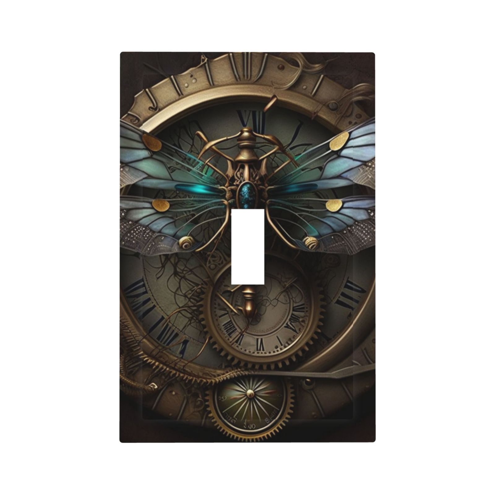 Dragonfly Dials Steampunk Art Single Toggle Wall Plate 1 Gang ...