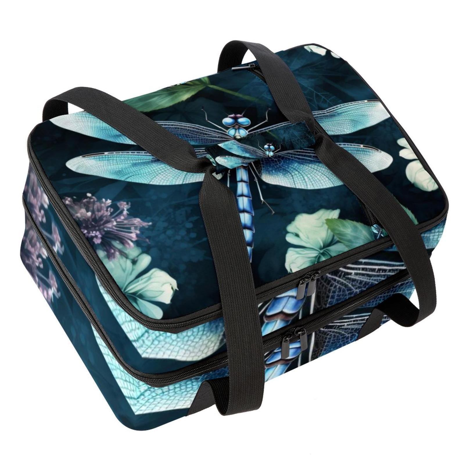 Dragonfly Double Layered Insulated Lunch Bag with Two Compartments ...