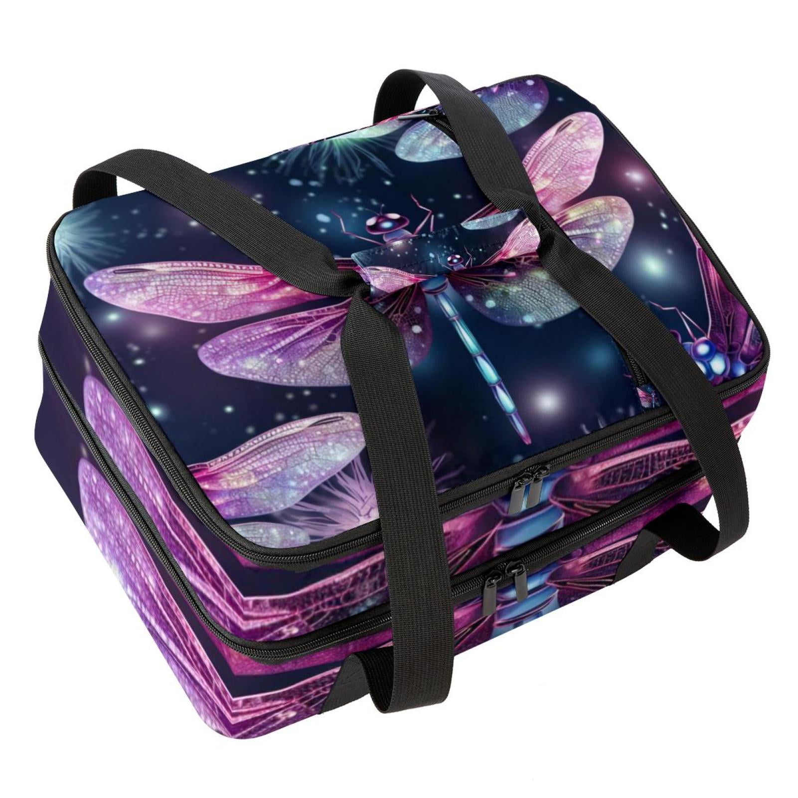 Dragonfly Double Layered Insulated Lunch Bag with Two Compartments ...