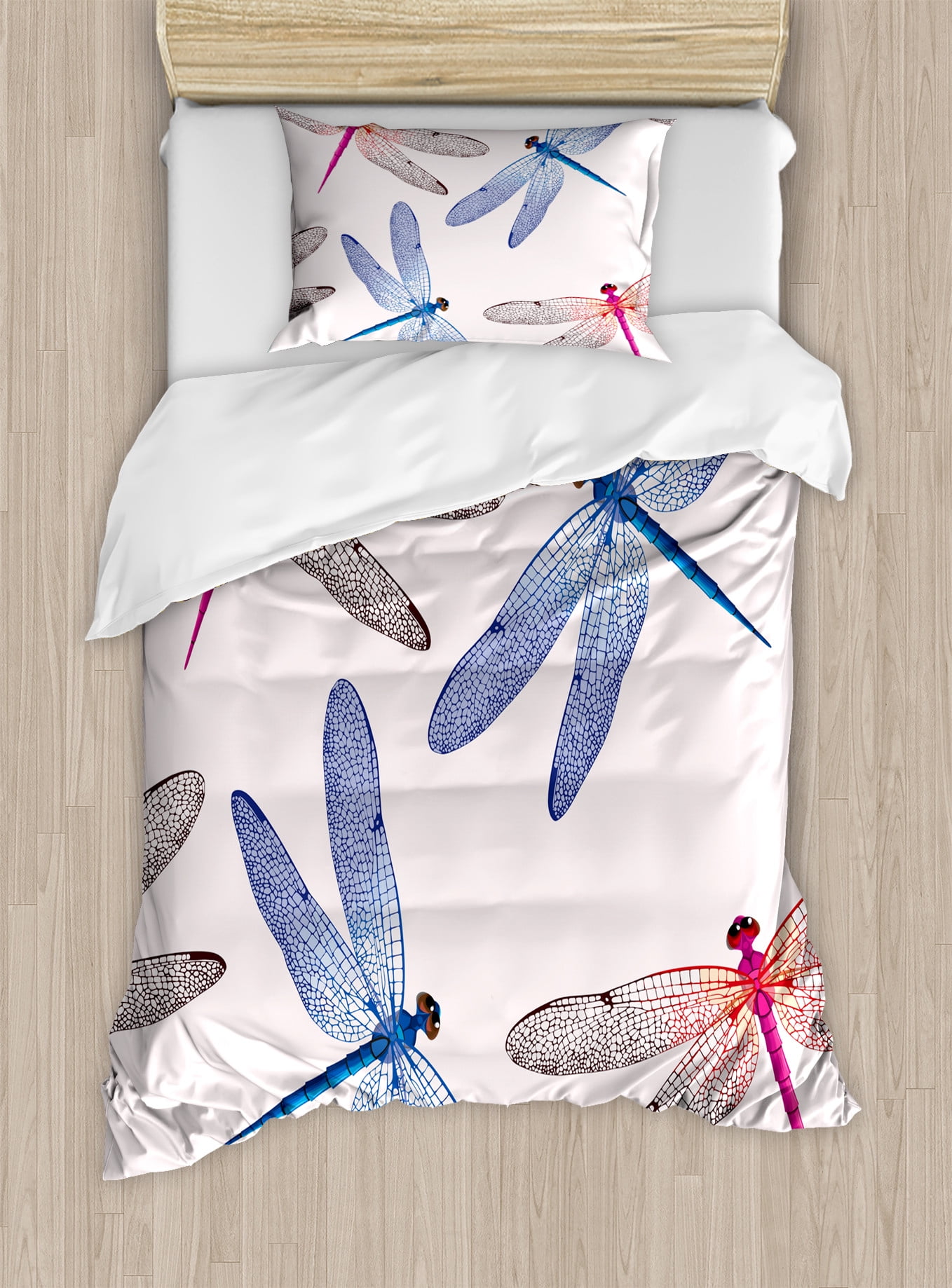Dragonfly Duvet Cover Set, Dragonfly Forms High Detailed Ornate ...