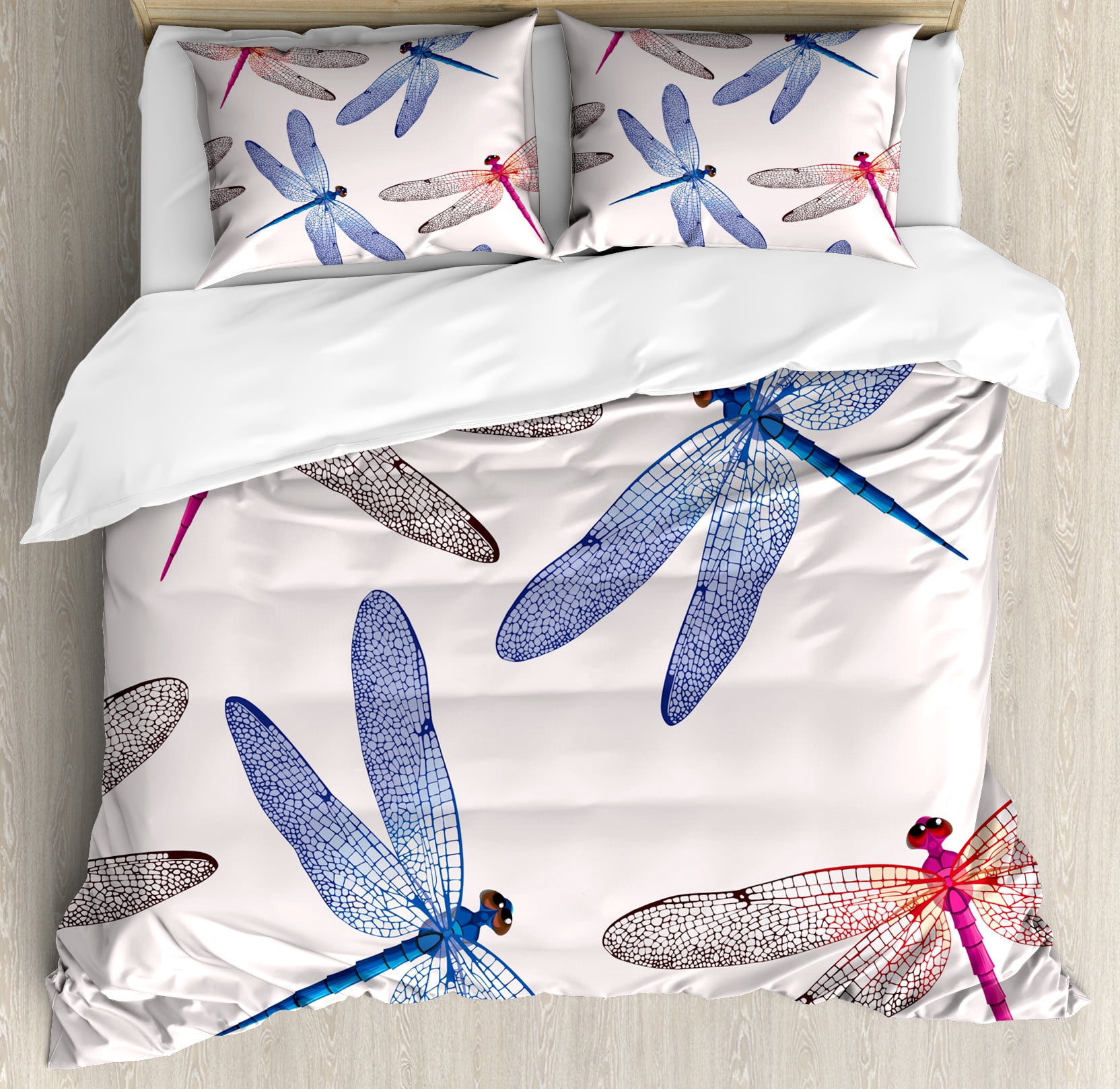 Dragonfly Duvet Cover Set, Dragonfly Forms High Detailed Ornate ...