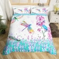 Dragonfly Duvet Cover Set Marble Texture Comforter Cover Microfiber ...