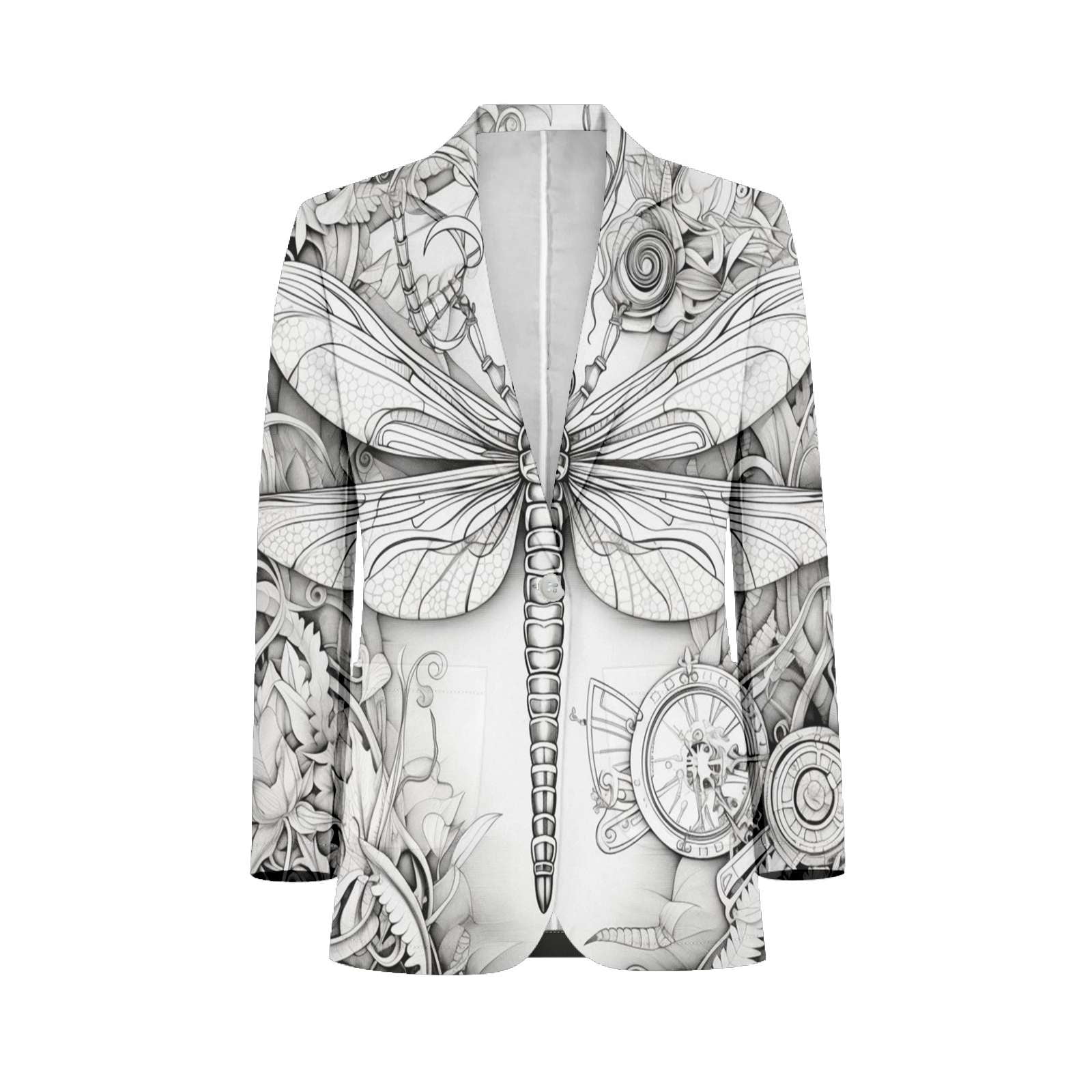 Dragonfly, Floral, Vintage, Steampunk Men Blazers Slim Clothing Summer ...