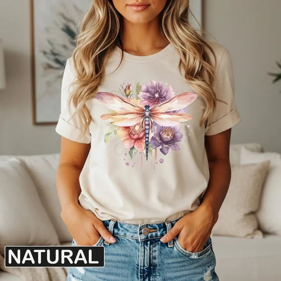 Dragonfly Floral Wings Nature Art Shirt Idea T-Shirt - Walmart.com