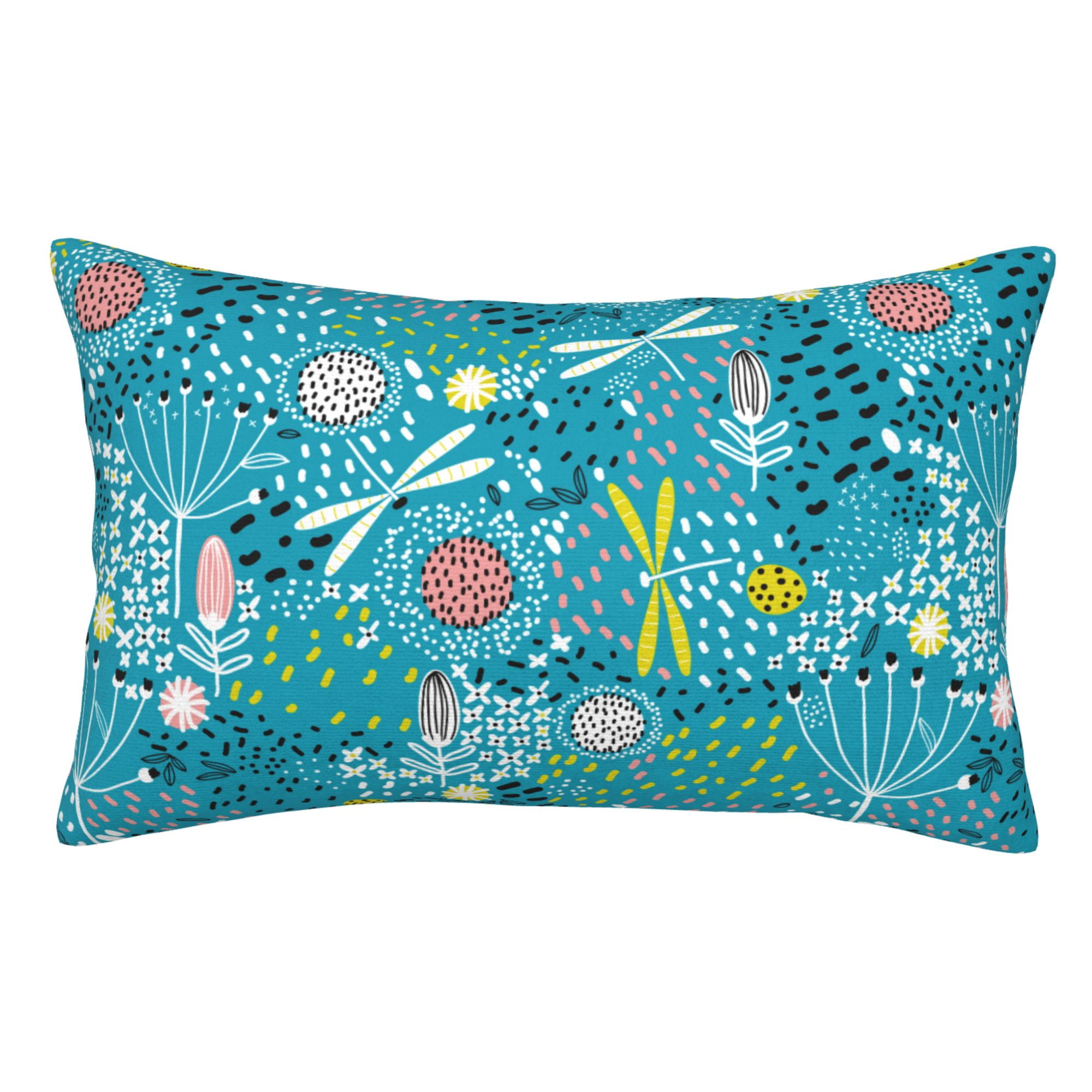 Dragonfly Flower Pattern Girls Boys Pillowcases Pillows Covers Cases ...