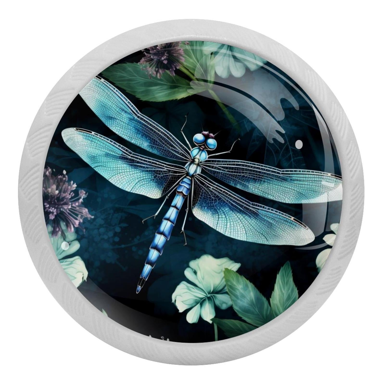 Dragonfly Fluorescent Drawer Pulls 4-Pack: Glow-in-the-Dark Round ...