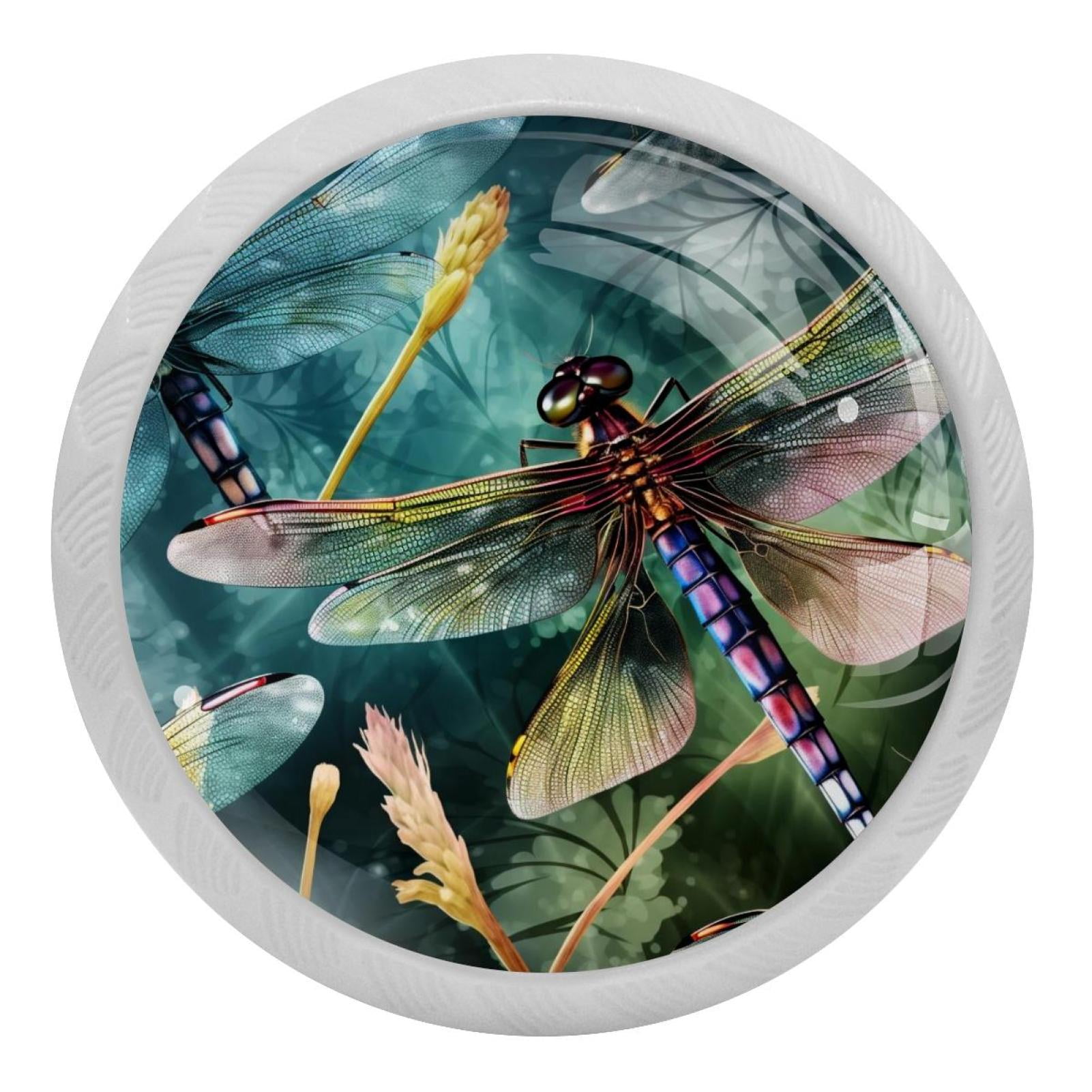Dragonfly Fluorescent Drawer Pulls with Screws: Round 4-Pack, Glow-in ...
