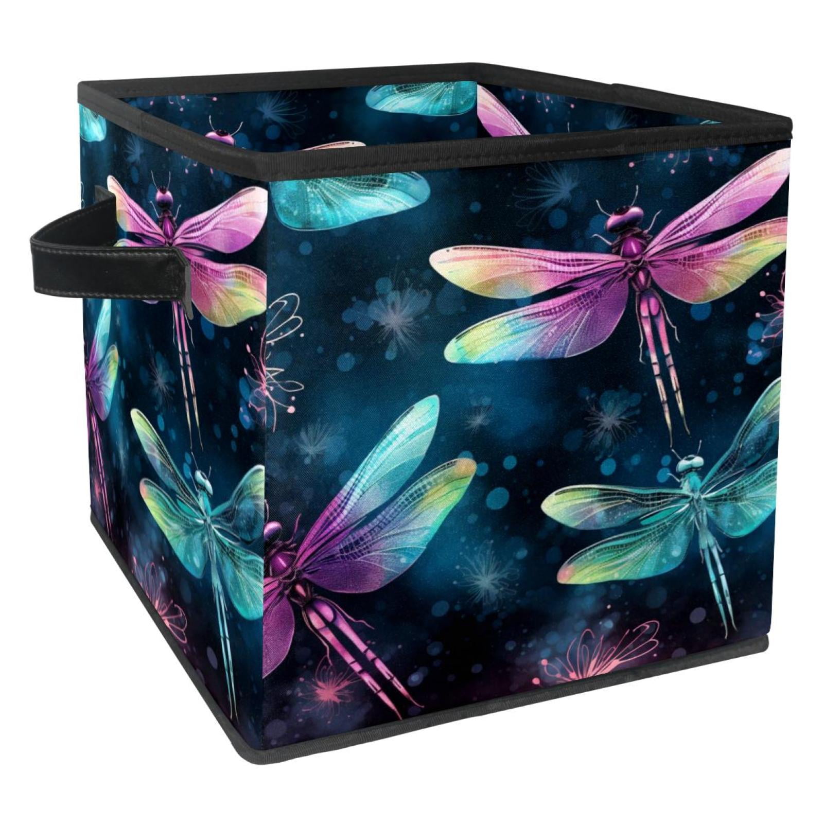 Dragonfly Foldable Cube Organizer with Handle, 10.8"x10.5"x10.6", Large ...