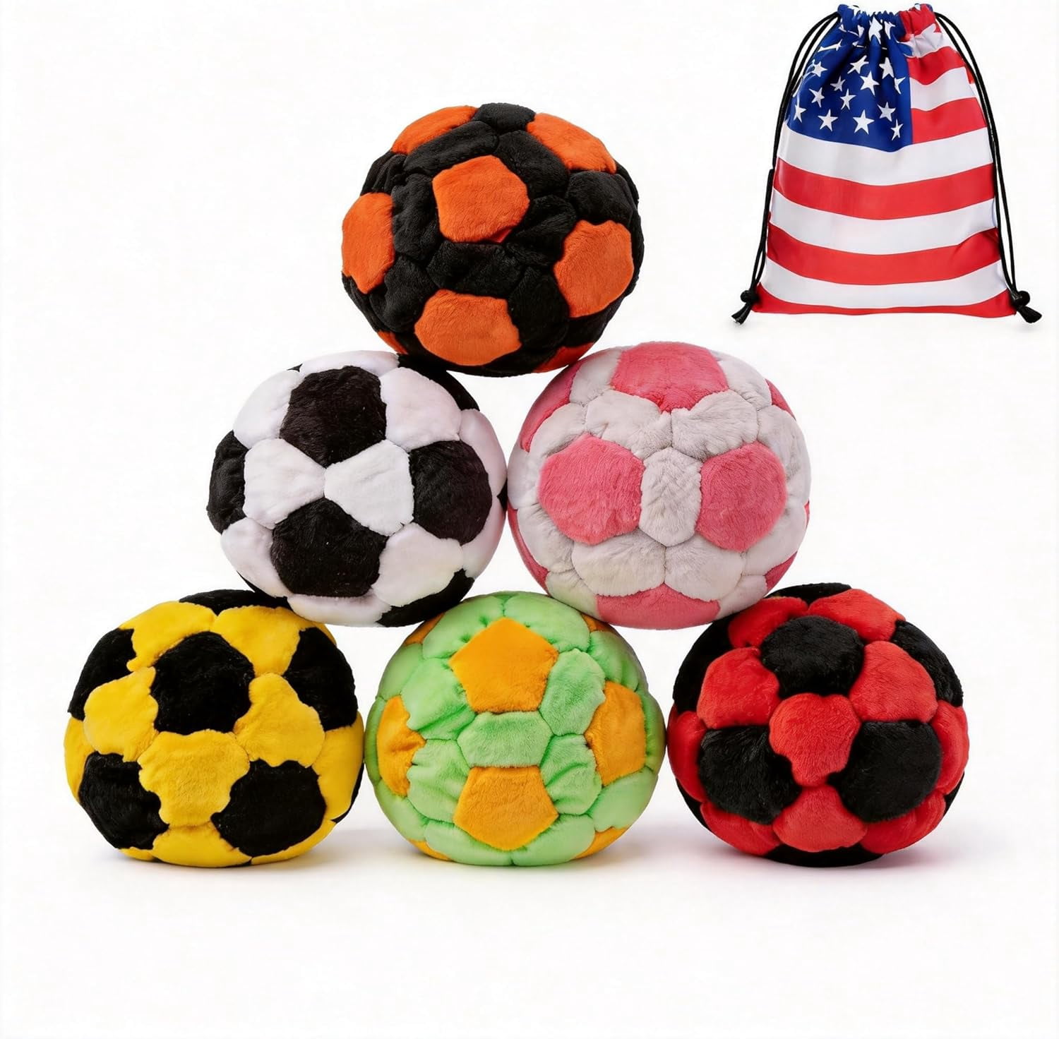 Dragonfly Footbag,32-Panel Hacky Sack Spiral Pellet Filled Footbag Ball ...