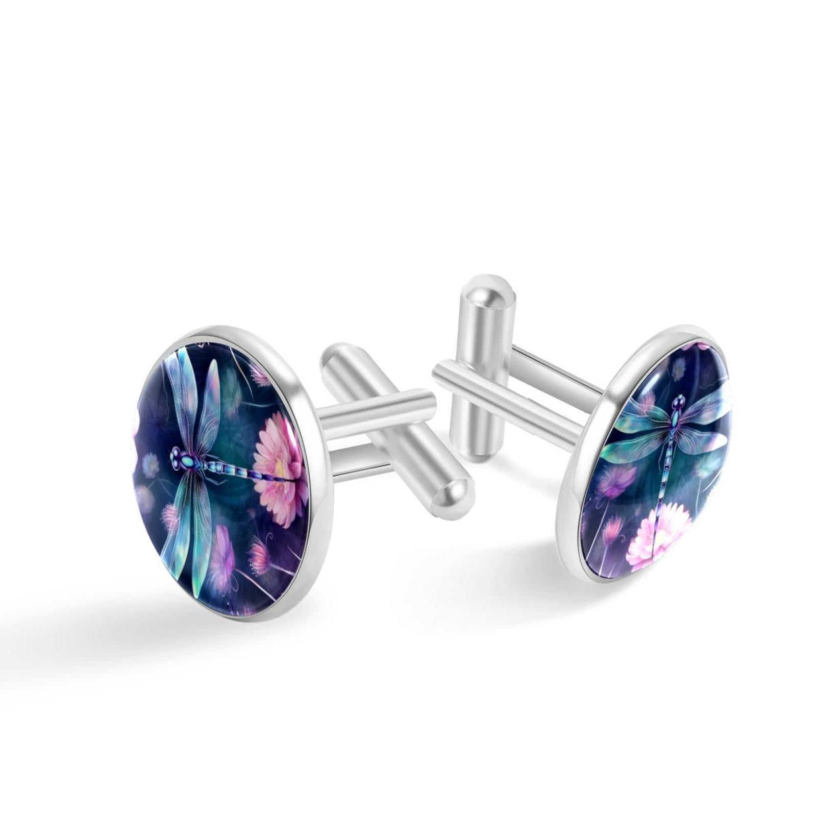 Dragonfly Formal Attire Stainless Steel Cufflink Set and Shirt Clip ...