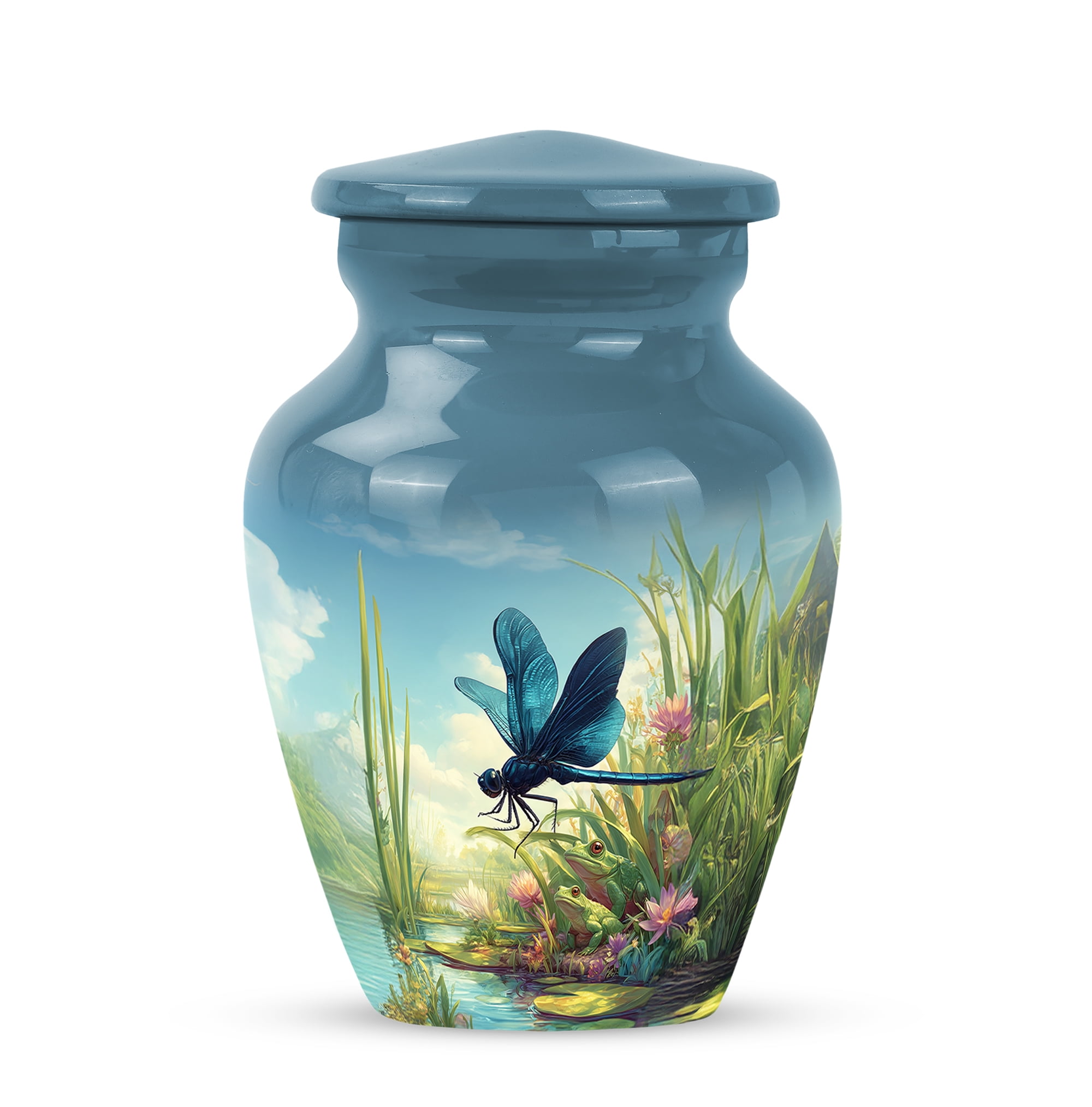 Dragonfly Funeral Urn For Human Ashes For Male, Frogs Small Keepsake ...