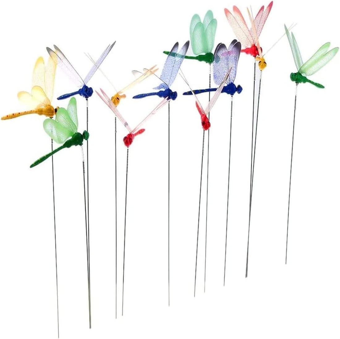 Dragonfly Garden Decor, 25 Pieces 3D Dragon Fly Garden Stakes ...