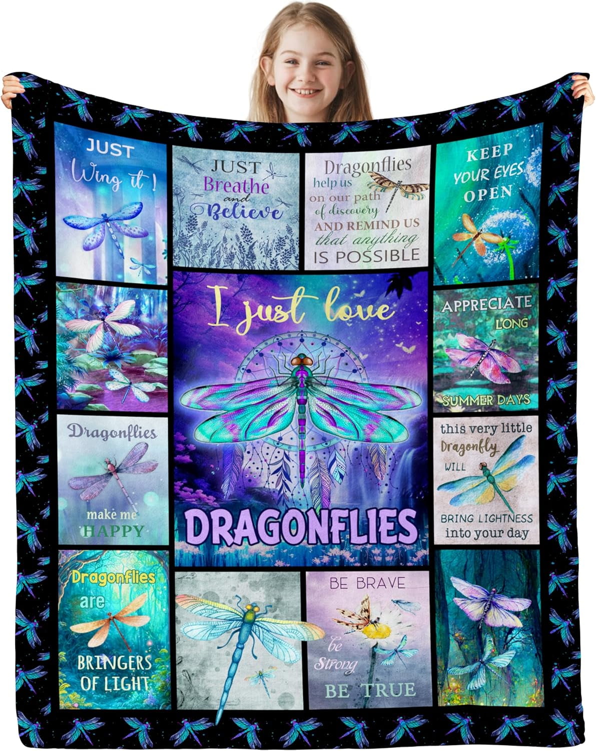 Dragonfly Gifts for Women, Dragonfly Gifts Throw Blanket 50"x40 ...