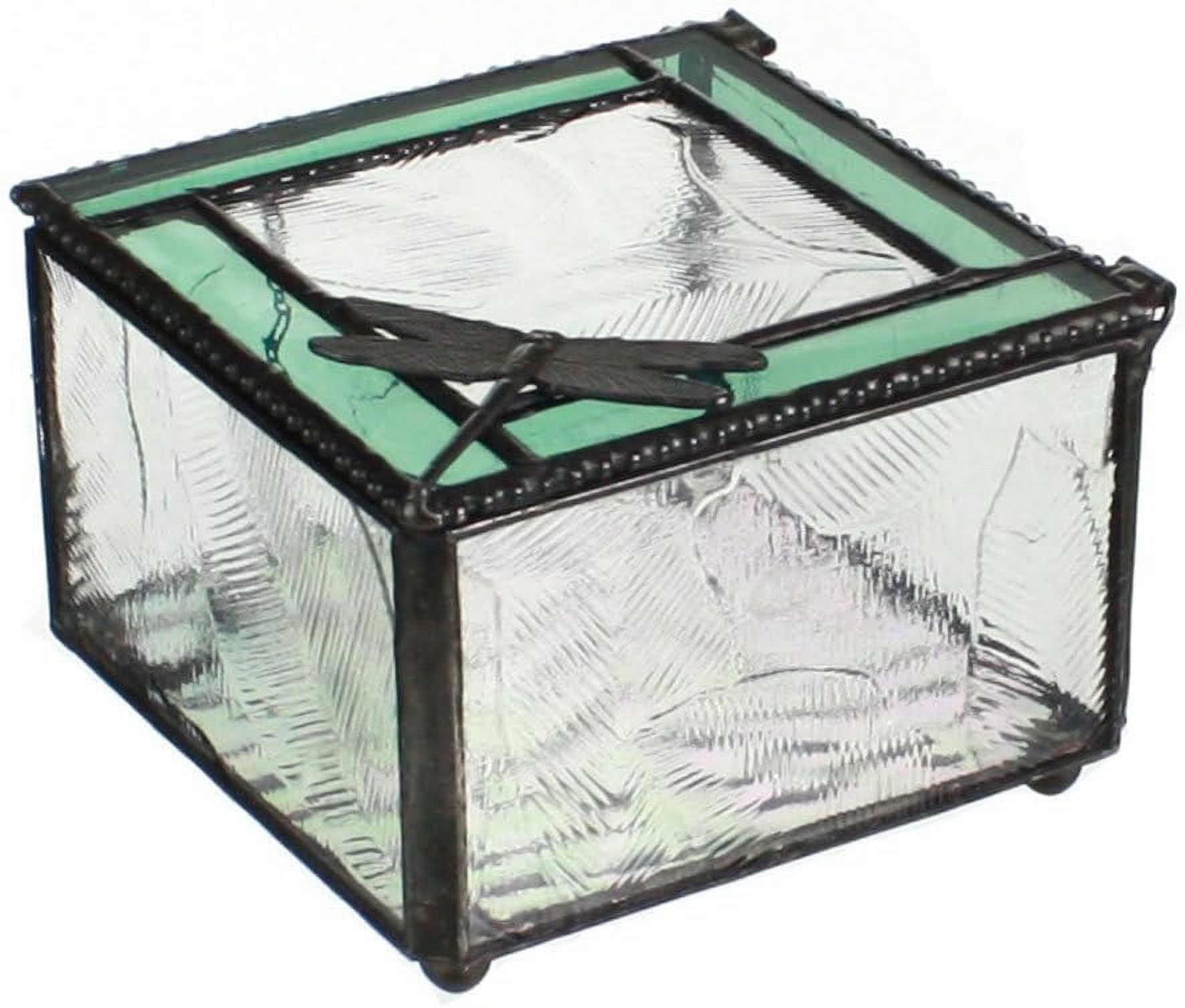 Dragonfly Glass Keepsake Box Decorative Jewelry Display Gift for Women ...