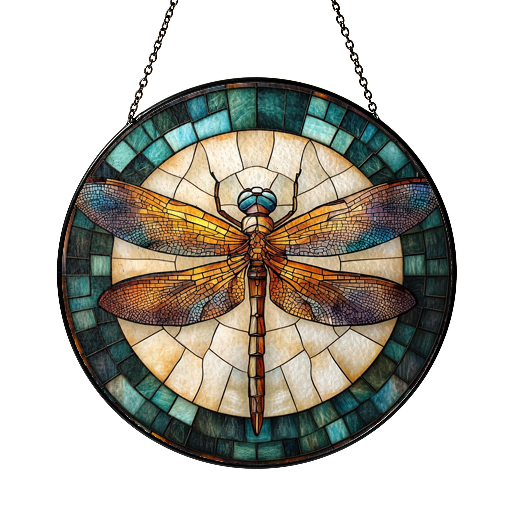Dragonfly Glass Style Suncatcher – Nature Window Hanging - Walmart.com