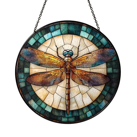 Dragonfly Glass Style Suncatcher – Nature Window Hanging - Walmart.com