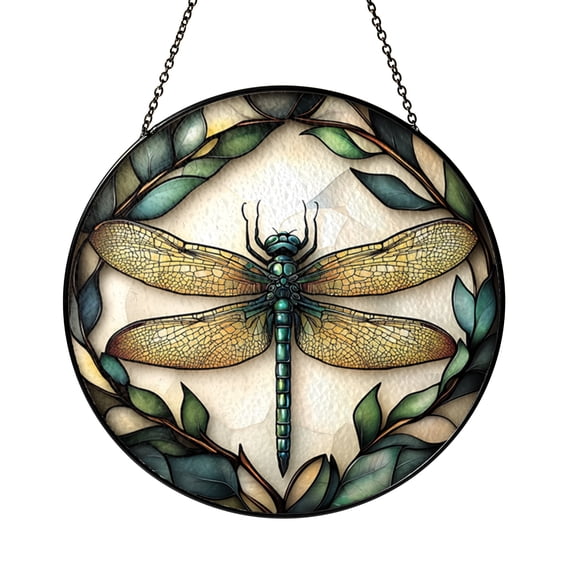 Dragonfly Glass Style Window Art - Walmart.com