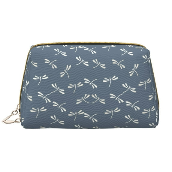 Dragonfly Gray Makeup Bag, Large Capacity Cosmetic Bag Portable ...
