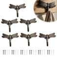 Dragonfly Hooks Wall Mounted Cloak Rack, Metal Decorative Wall Hooks ...