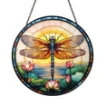 Dragonfly Insect Stained Glass Style Suncatcher – Window Decor ...
