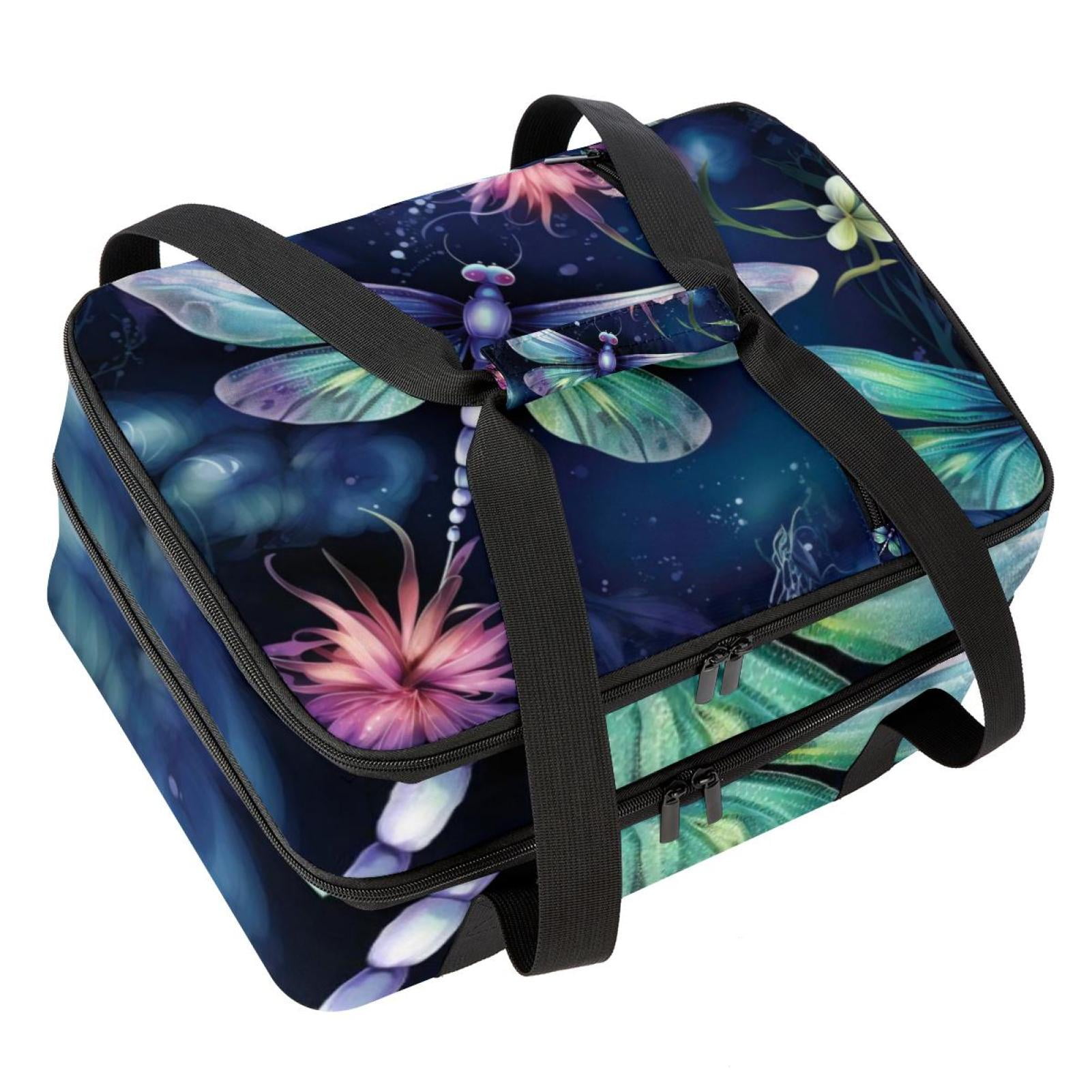 Dragonfly Insulated Double Layered Lunch Bag with Two Compartments ...