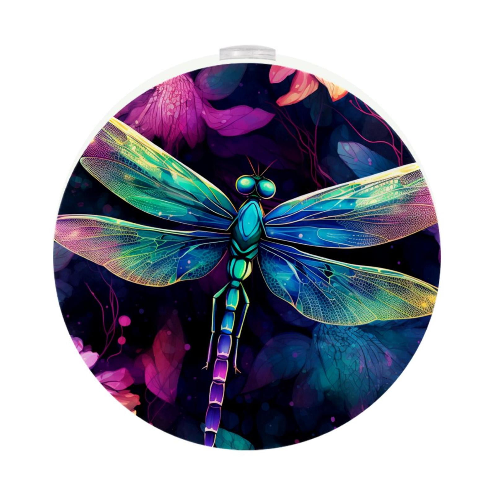 Dragonfly LED Circular Night Light - Pack of 2, Inductive Light Control ...