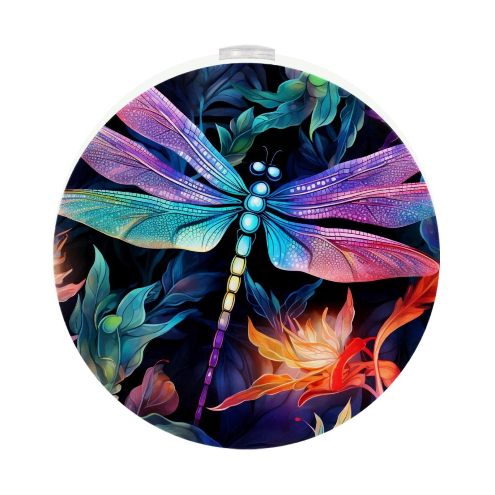 Dragonfly LED Round Night Light - 2PCS, Compact and Energy-Efficient ...
