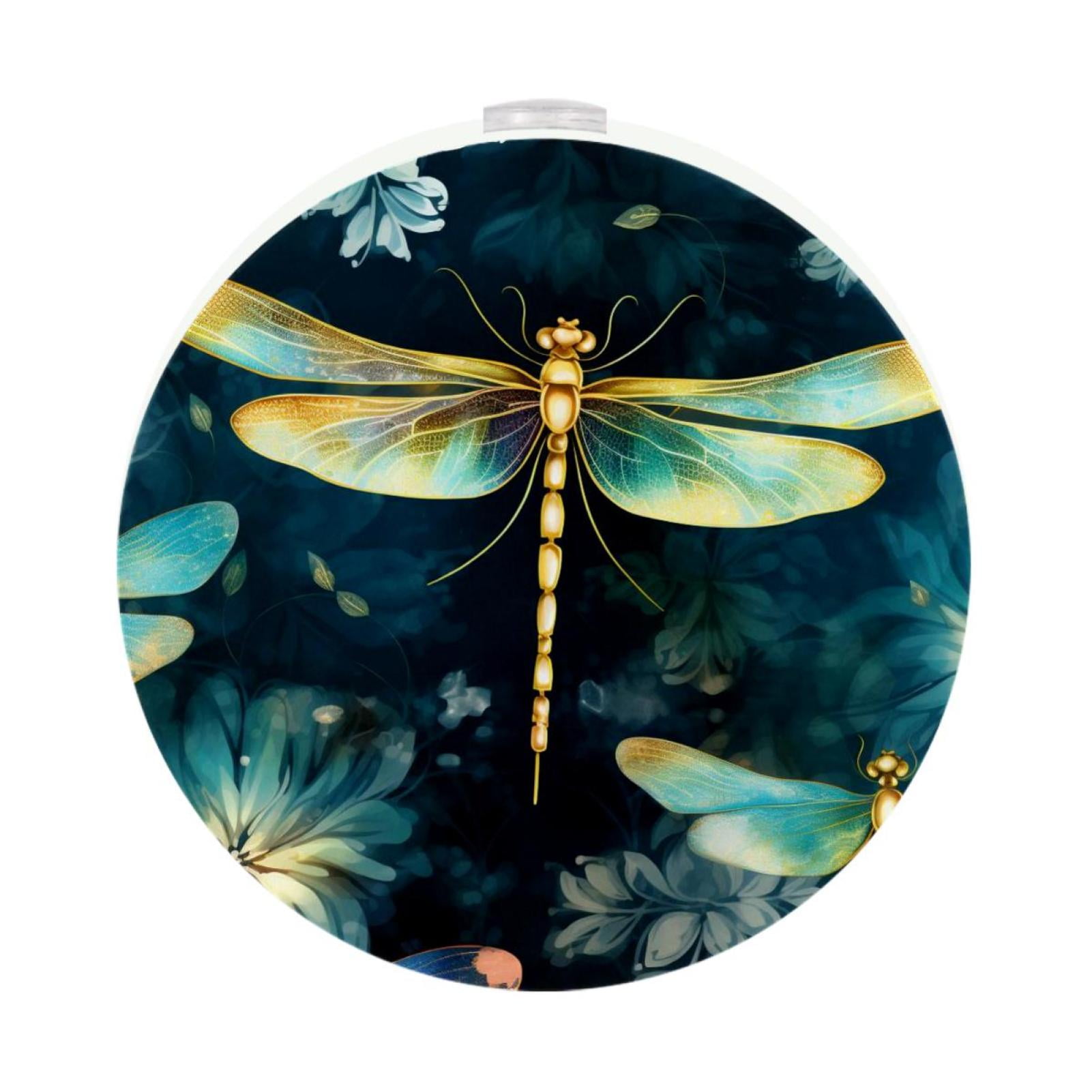 Dragonfly LED Round Night Light-2PCS, Energy Efficient Plug-in Bedroom ...