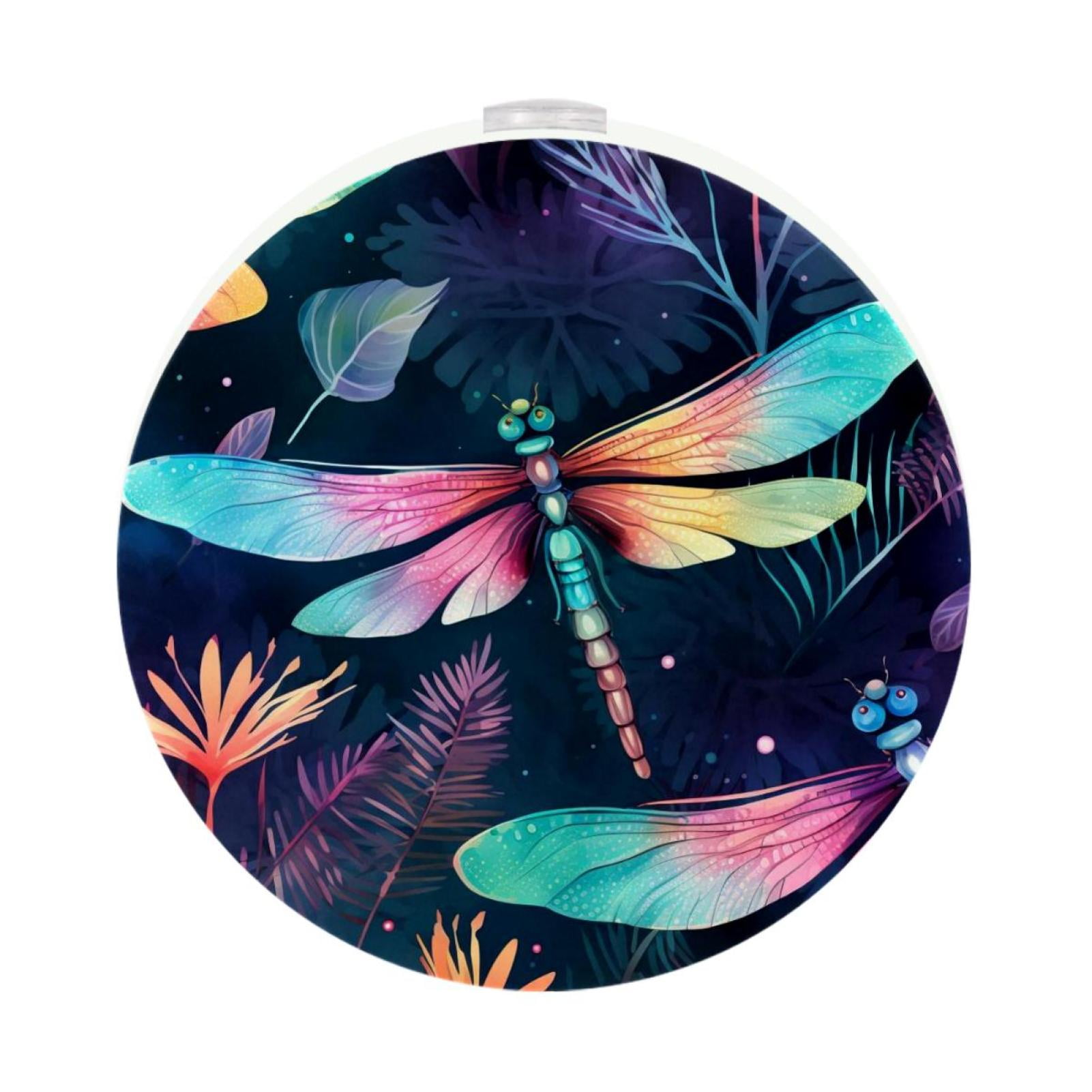 Dragonfly LED Round Night Light- Set of 2, Portable Rechargeable Mini ...