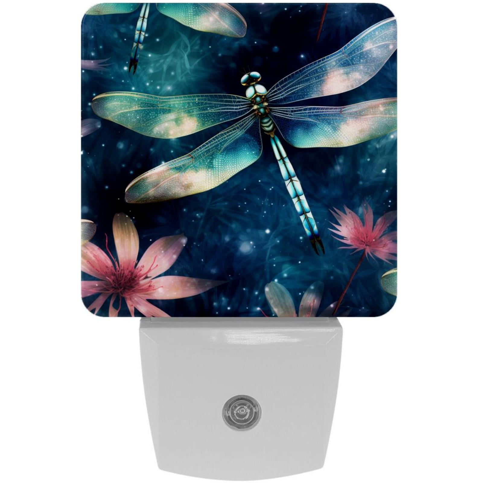 Dragonfly LED Square Night Light - Modern and Stylish Plug-in Lamp for ...