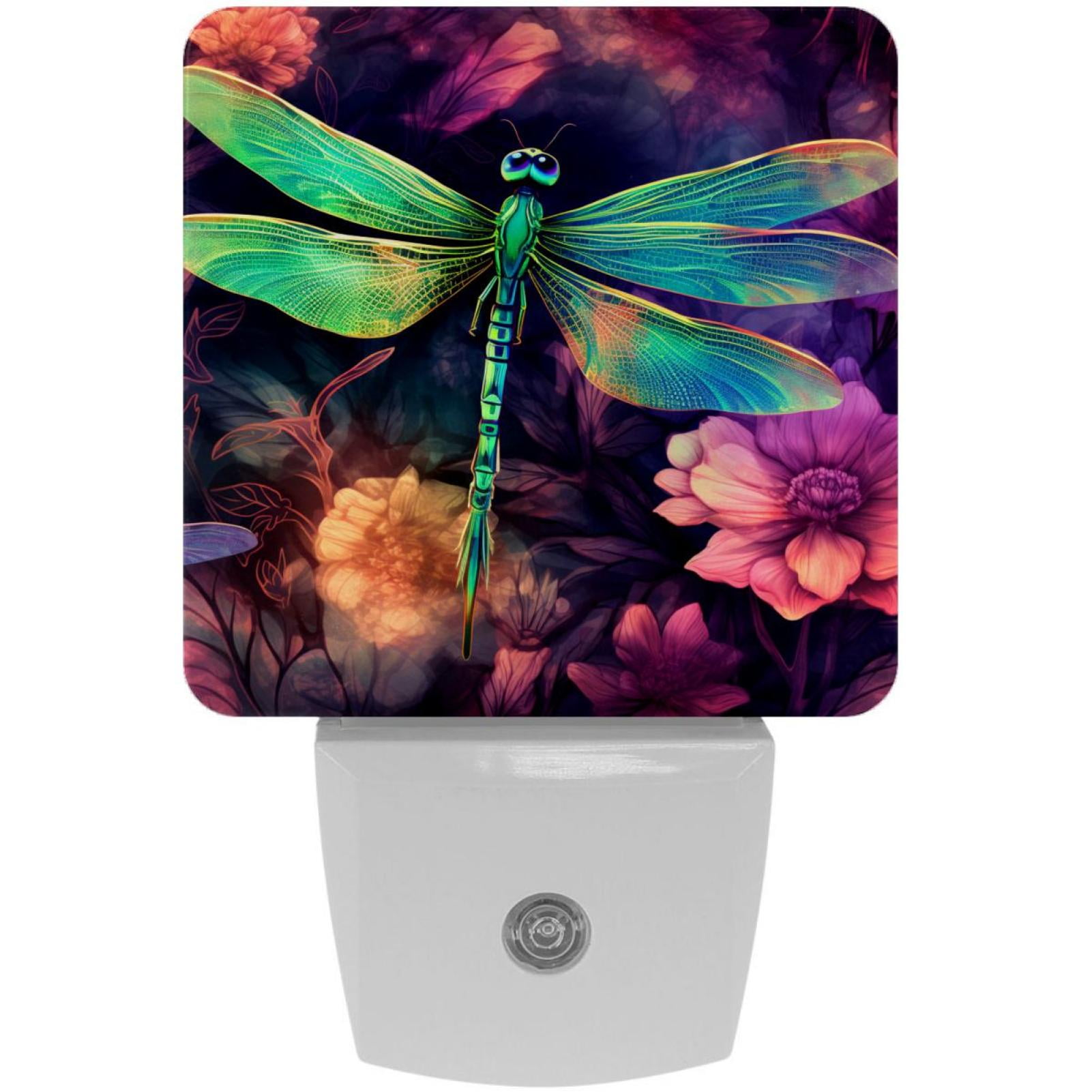 Dragonfly LED Square Night Lights - Bright and Compact Bedroom or ...