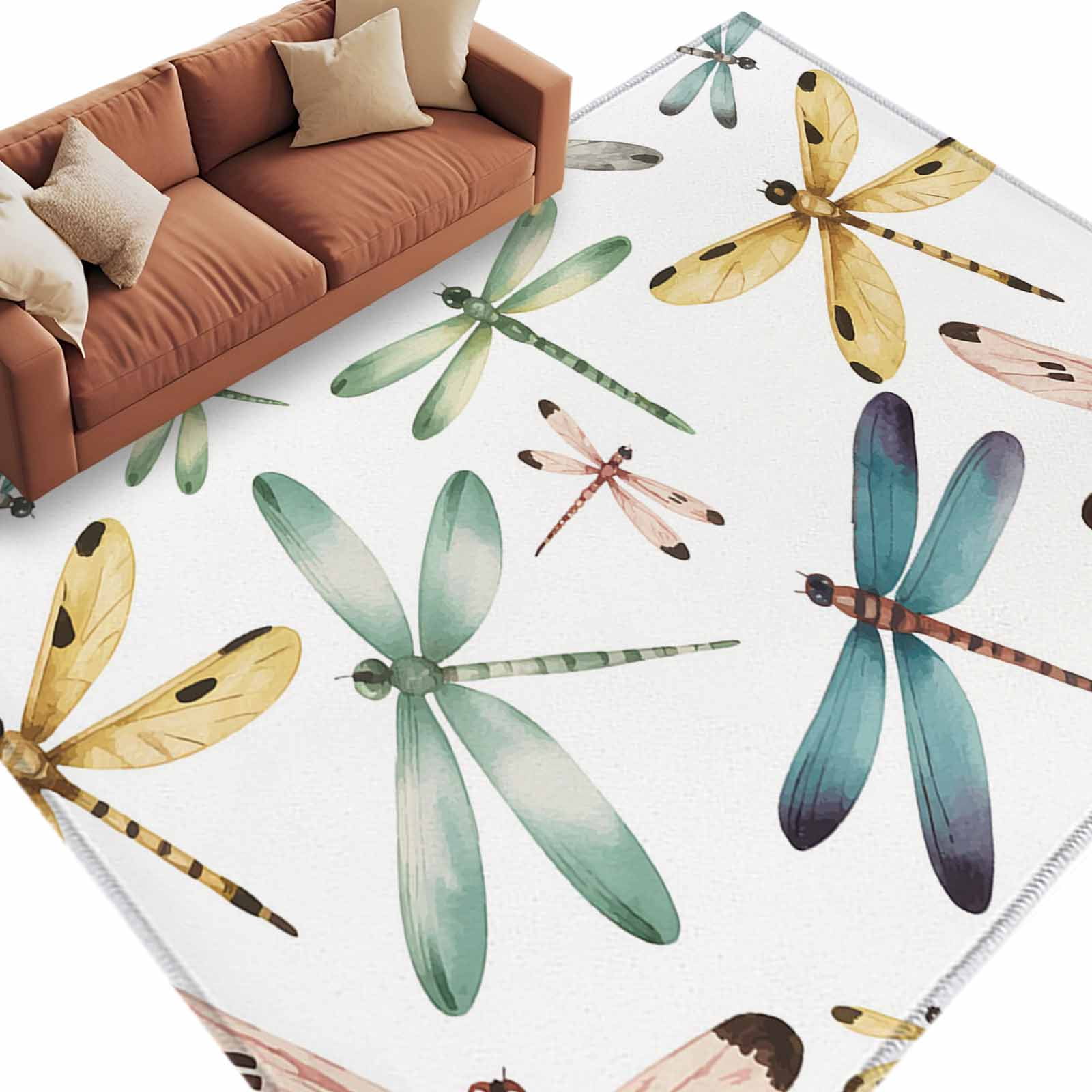 Dragonfly Large Area Rugs for Bedroom Living Room, Soft Non Slip Carpet ...