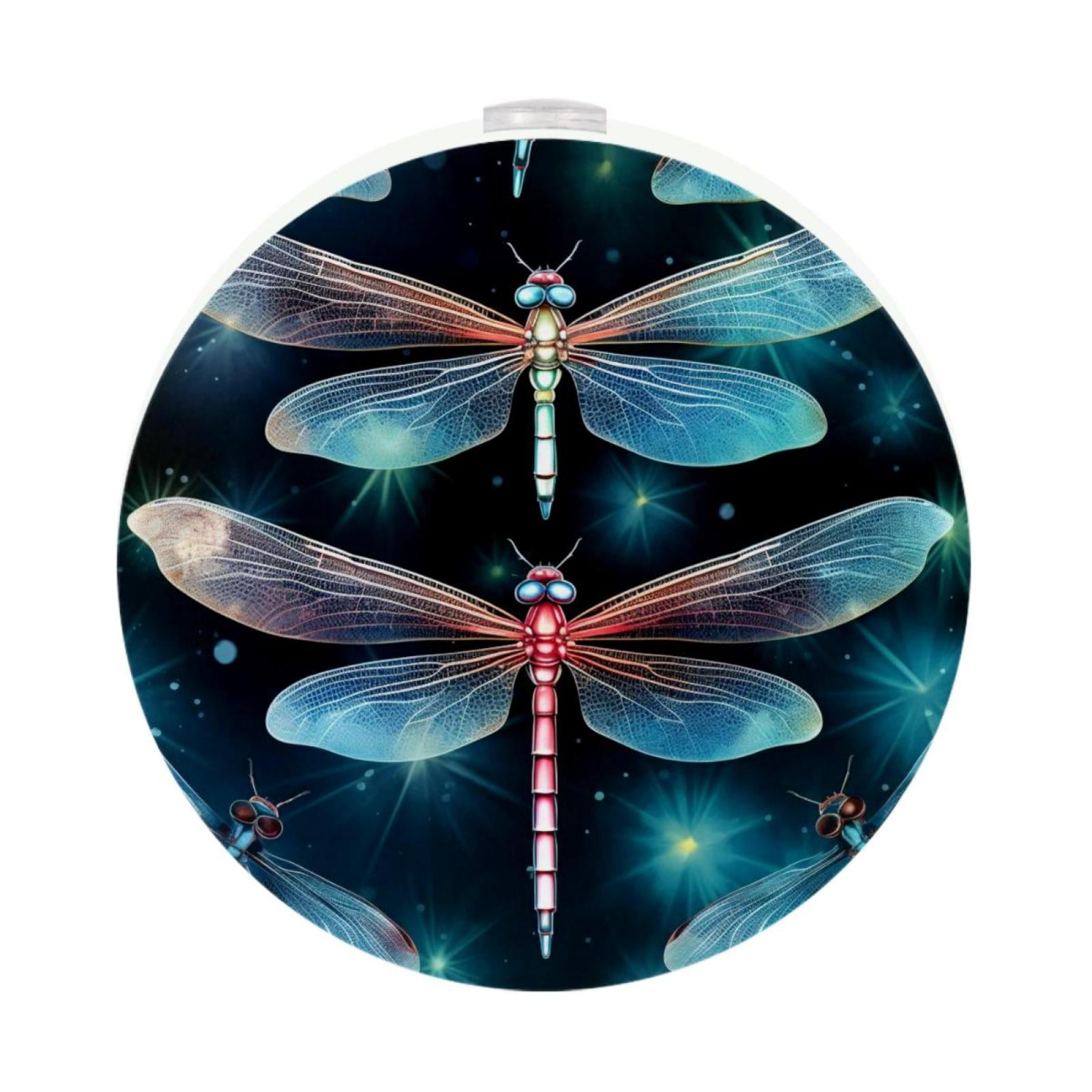 Dragonfly Led Round Night Light-2pcs Set, Battery Powered Mini Portable ...