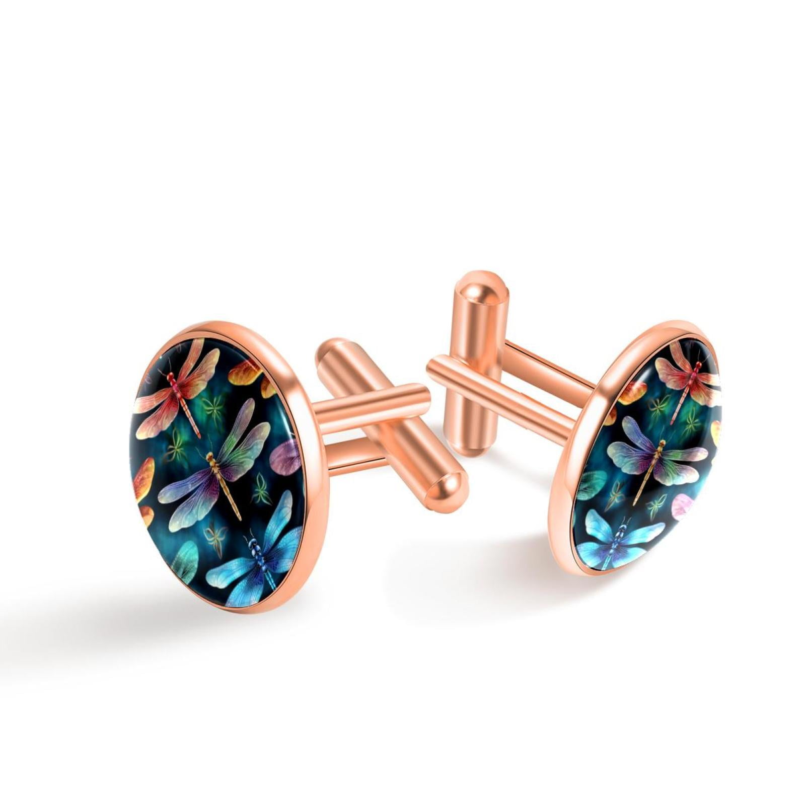 Dragonfly Men's Stainless Steel Cufflinks for Suit and Tie Formal ...